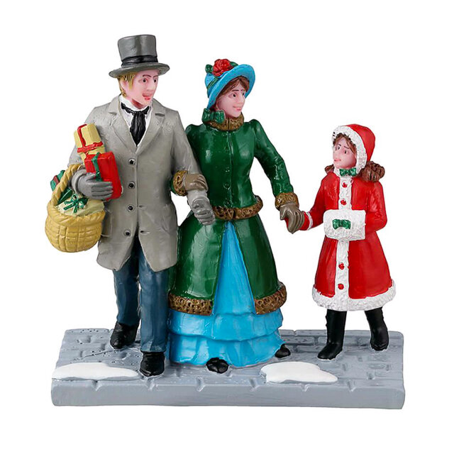 Фигурка Семья Сивертсен на шопинге 8 см, Lemax, 42315-lemax