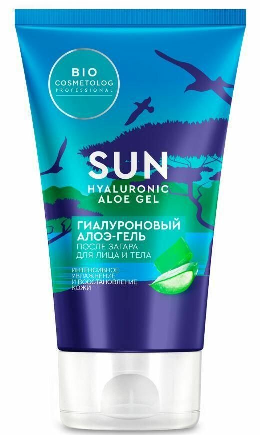 Алоэ-гель после загара BioCosmetolog гиалуроновый, для лица и тела, 150 мл