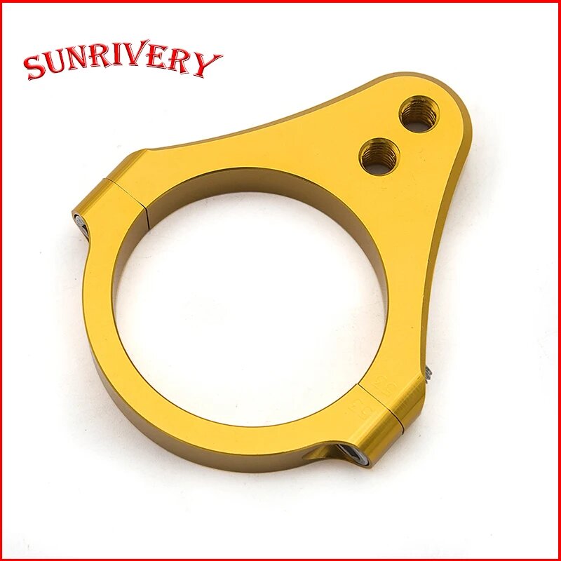 Универсальный мотоциклетный алюминиевый рулевой демпфер с ЧПУ, вилка, монтажный зажим, кронштейн, золото 27 мм-60 мм, аксессуары для мотоциклов 37mm