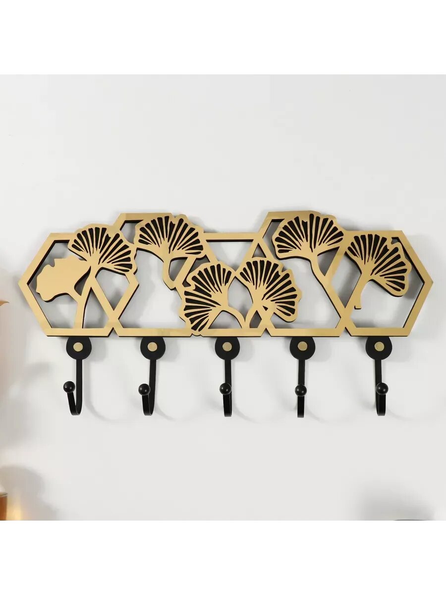 Крючки декоративные "Листья-веер" 4,5х42,5х20,3 см