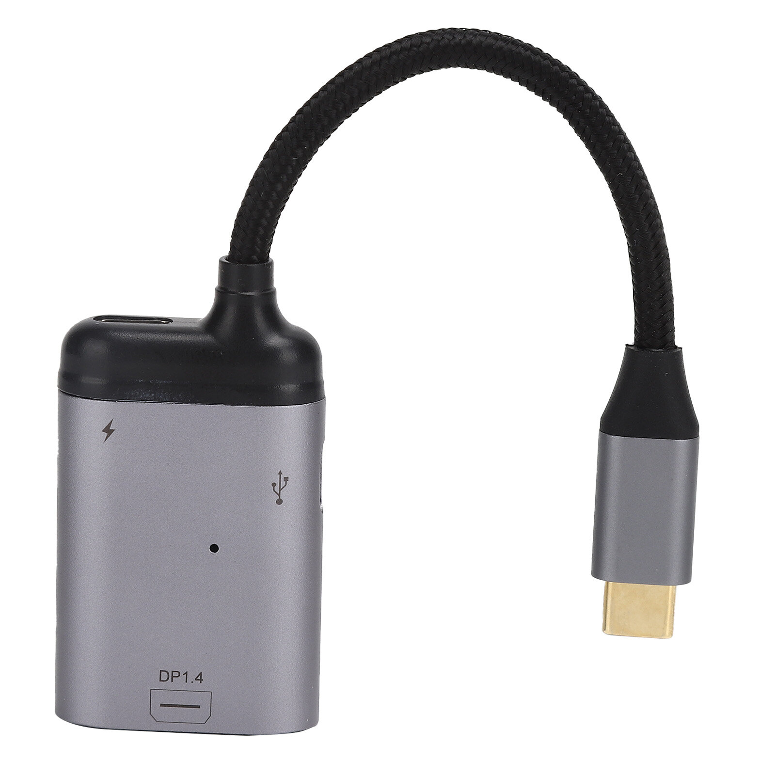 USB C в мини -адаптер Displayport 1.4 3.1 Конвертер Fast Charge для монитора Projector TV