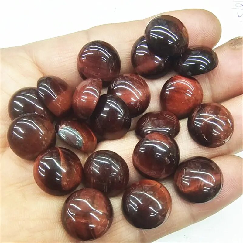 20 шт. красных кабошонов тигровый глаз со charming 12mm
