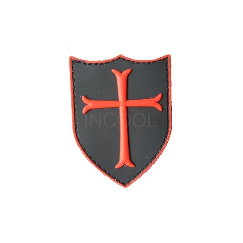 Нашивка христианский крест 1 PVC No Loop 8X6 CM