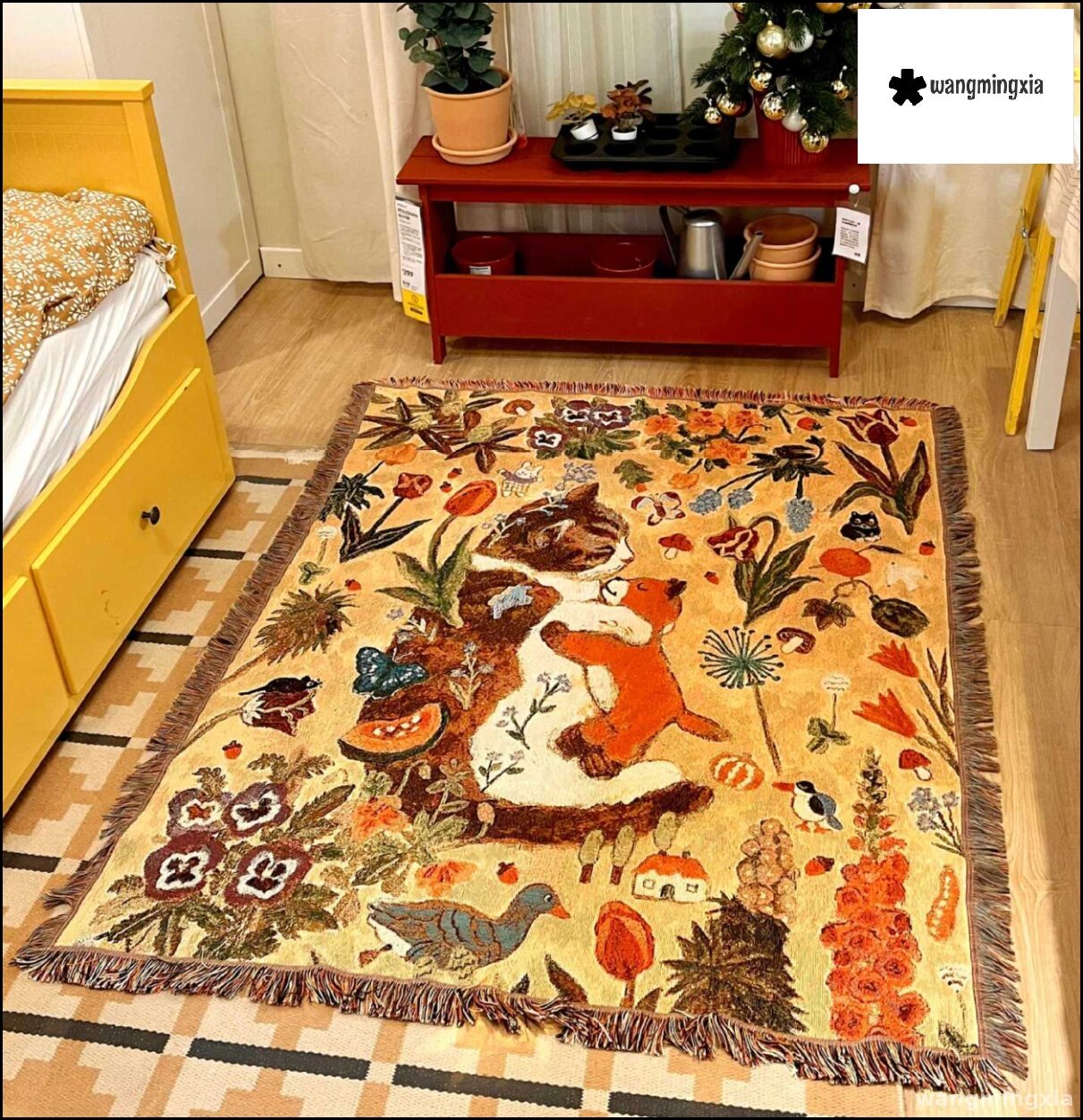 Эксклюзивный плед для рисования маслом в ретро стиле House of Wishes 160x130 см изготовлен из Лавсана и Хлопка