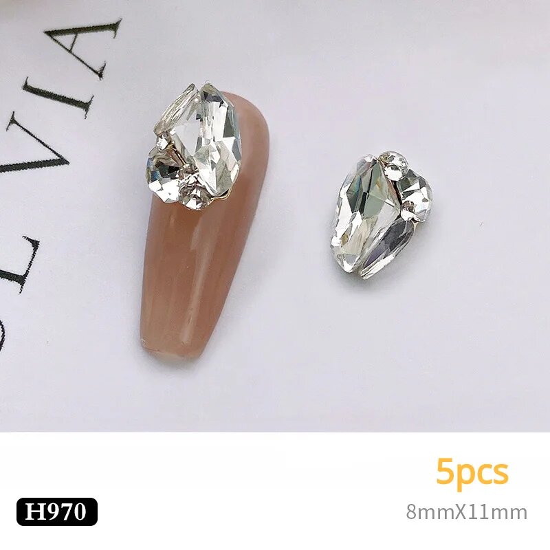 Роскошные ногти с кристаллами и бриллиантами, сверкающие жемчужные украшения ручной работы, очаровательные блестящие ювелирные изделия со стразами, аксессуары для маникюра