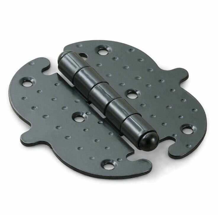 Петля накладная фигурная 110 мм черная