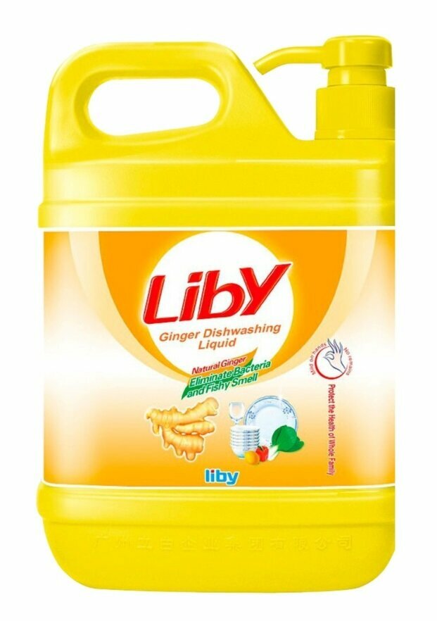 Средство для мытья посуды, Liby , Чистая посуда, Имбирь, 2000 гр
