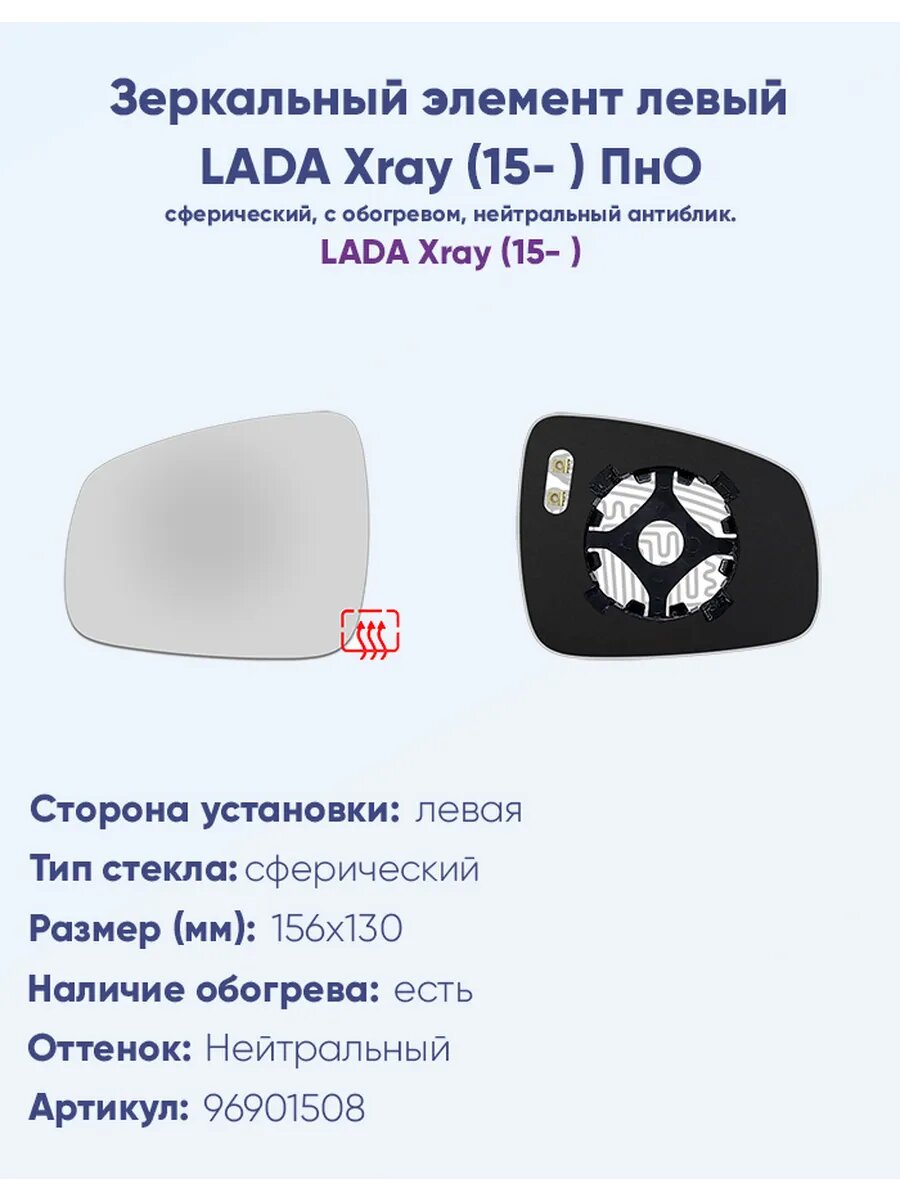 Зеркальный элемент левый LADA Xray (15- ) ПнО 96901508