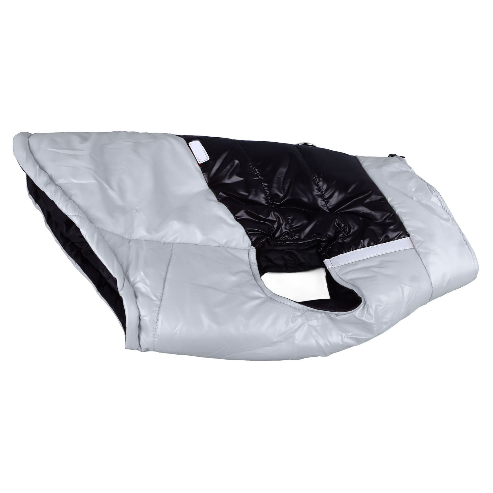 Одежда для собак Waterproof Reflective Soft Thickened Pet Winter Vest Jacket для прогулок на улице Серый M, материал Полиэстер хлопок, 1 шт.