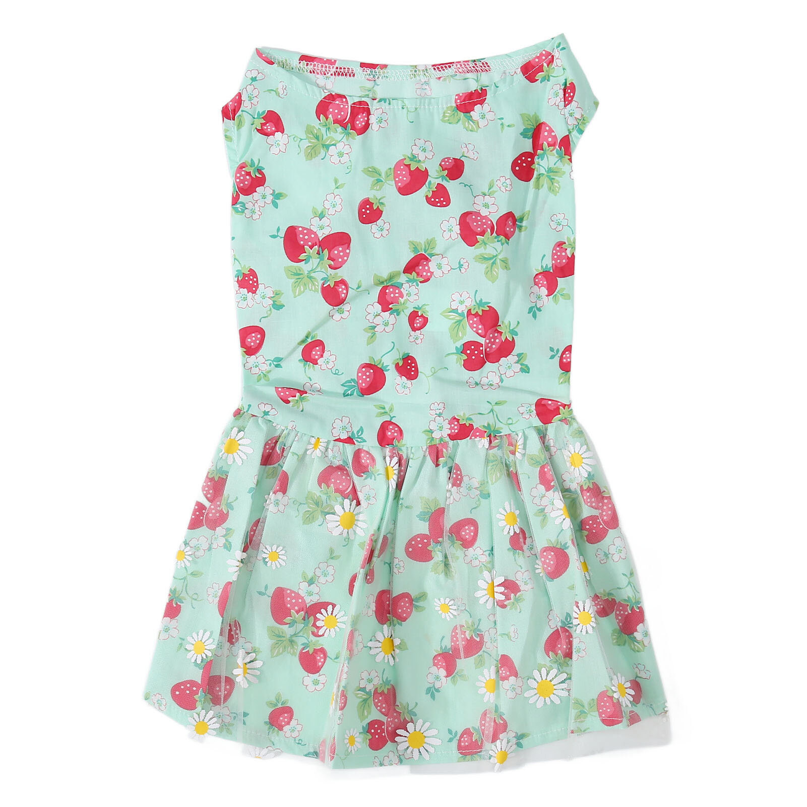 Dog Dress Comfortable Breathable Cute Floral Puppy for Small Medium Dogs Cats Light Green S