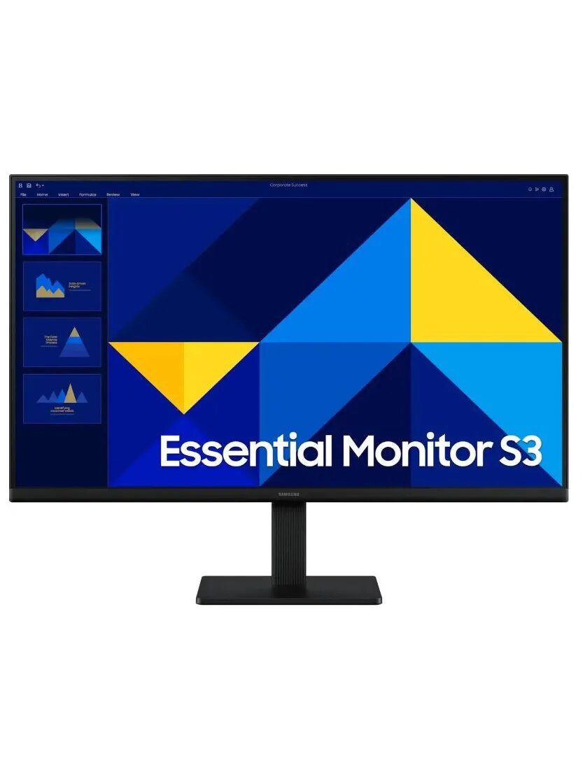 Монитор 27" Samsung, Essential S3 S30GD S27D300GAI, IPS, 100Гц, 16:9, Черный