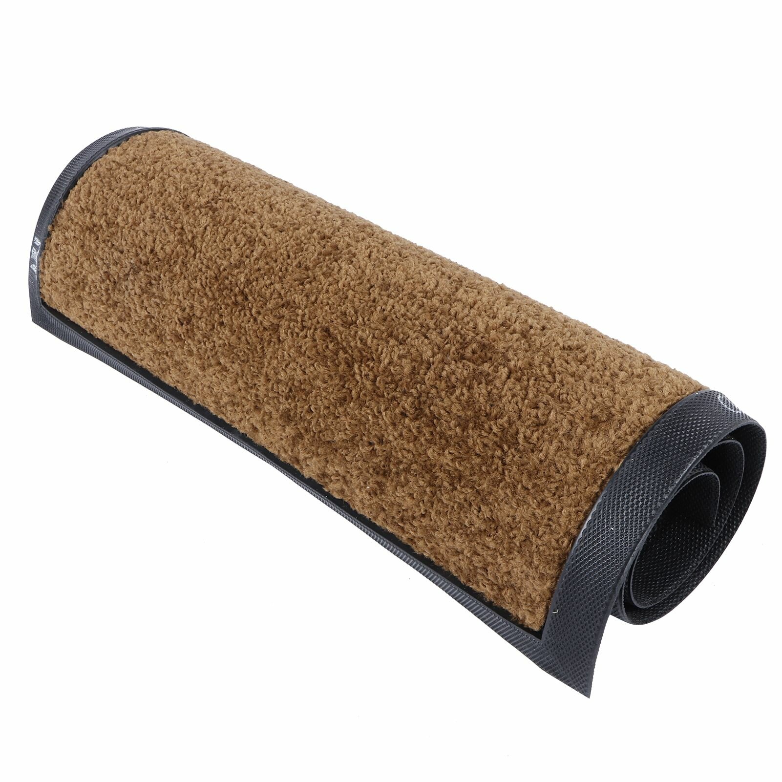 Коврик для двери с антискользящим покрытием, очисткой от пыли и поглощением воды, коричневый, полиэтиленовое волокно + синтетический каучук + микроволокно