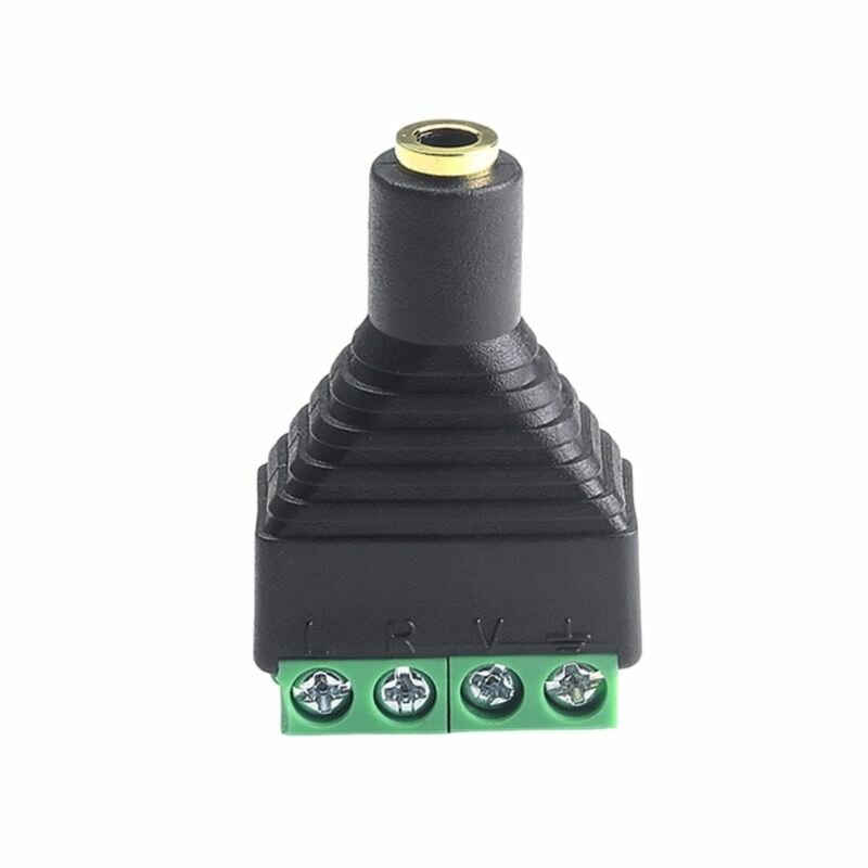 (1 шт.) Разъем 3.5мм (мама, 4-контактный, с микрофоном), беспаечный