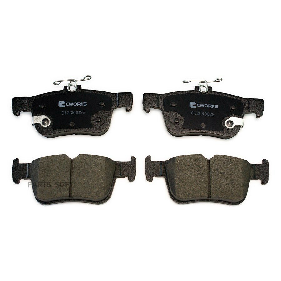 CWORKS Тормозные колодки задние, Low Metallic (Замена для C12CR1024)