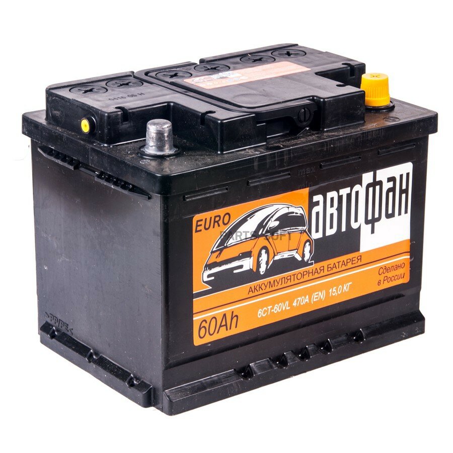 Аккумулятор 6СТ- 60 АвтоФан о. п. (пусковой ток 470А) L2 (АКОМ) от официального дистрибьютора, AKOM, артикул 6CT600AVTOFAN