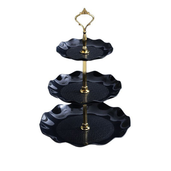 FINED RIM Набор тарелок 1 шт черный