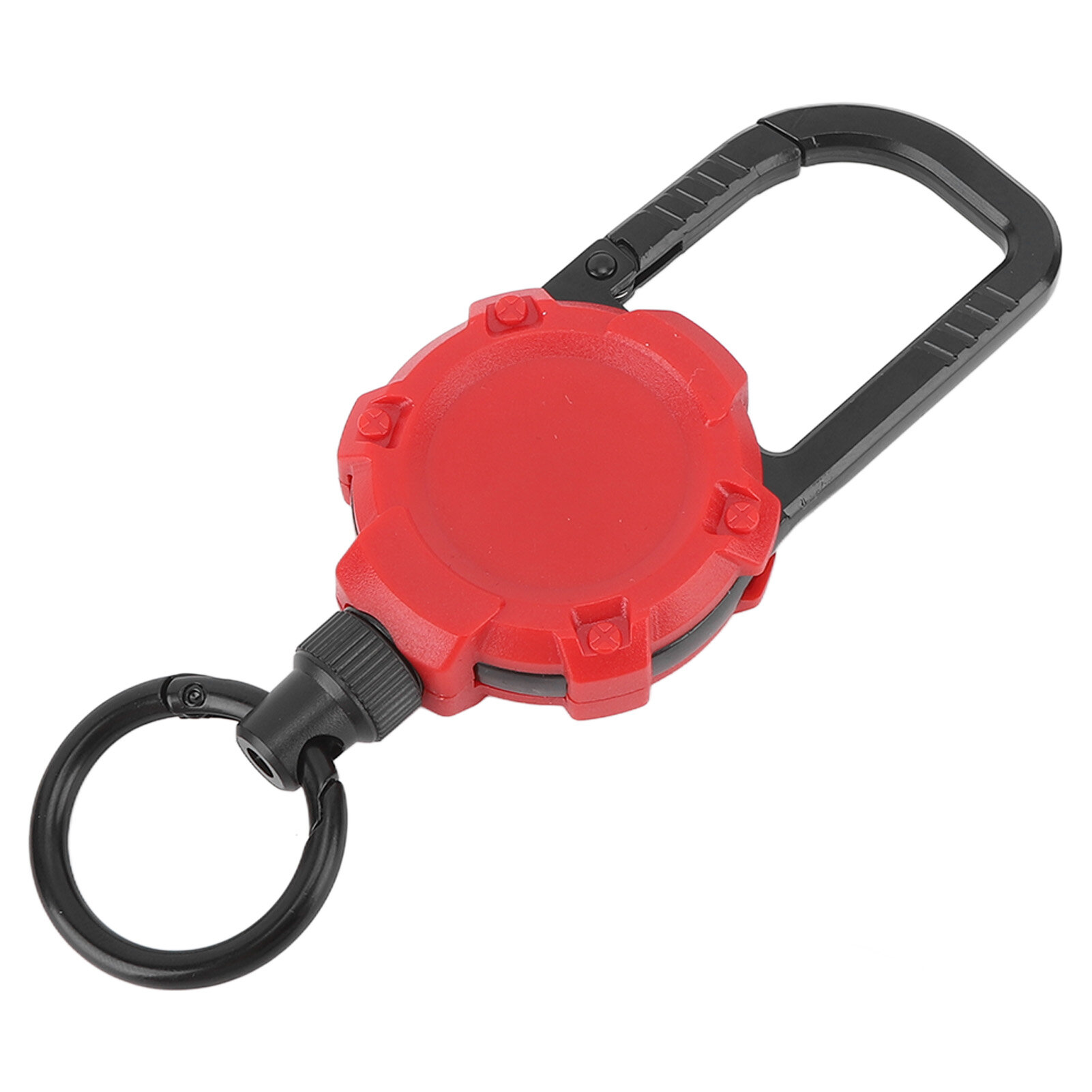 Магнитный Retractable Keychain с нержавеющей стальной проволокой, удобный карабин и ключница в красном цвете