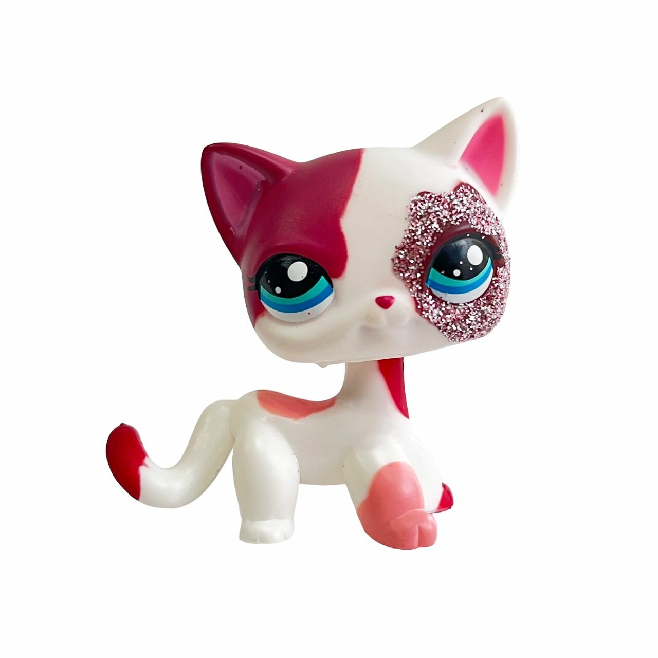 Littlest Pet Shop кошка LPS 2291 У розового котенка пара блестящих глаз, Симпатичная короткошерстная кошка