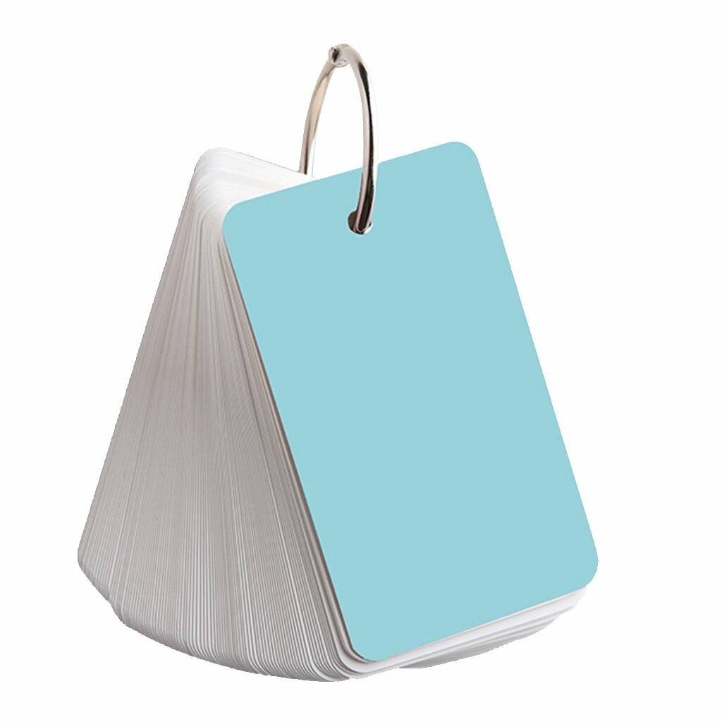 100 листов пустых карточек для заметок с металлическим кольцом комбинируемый набор