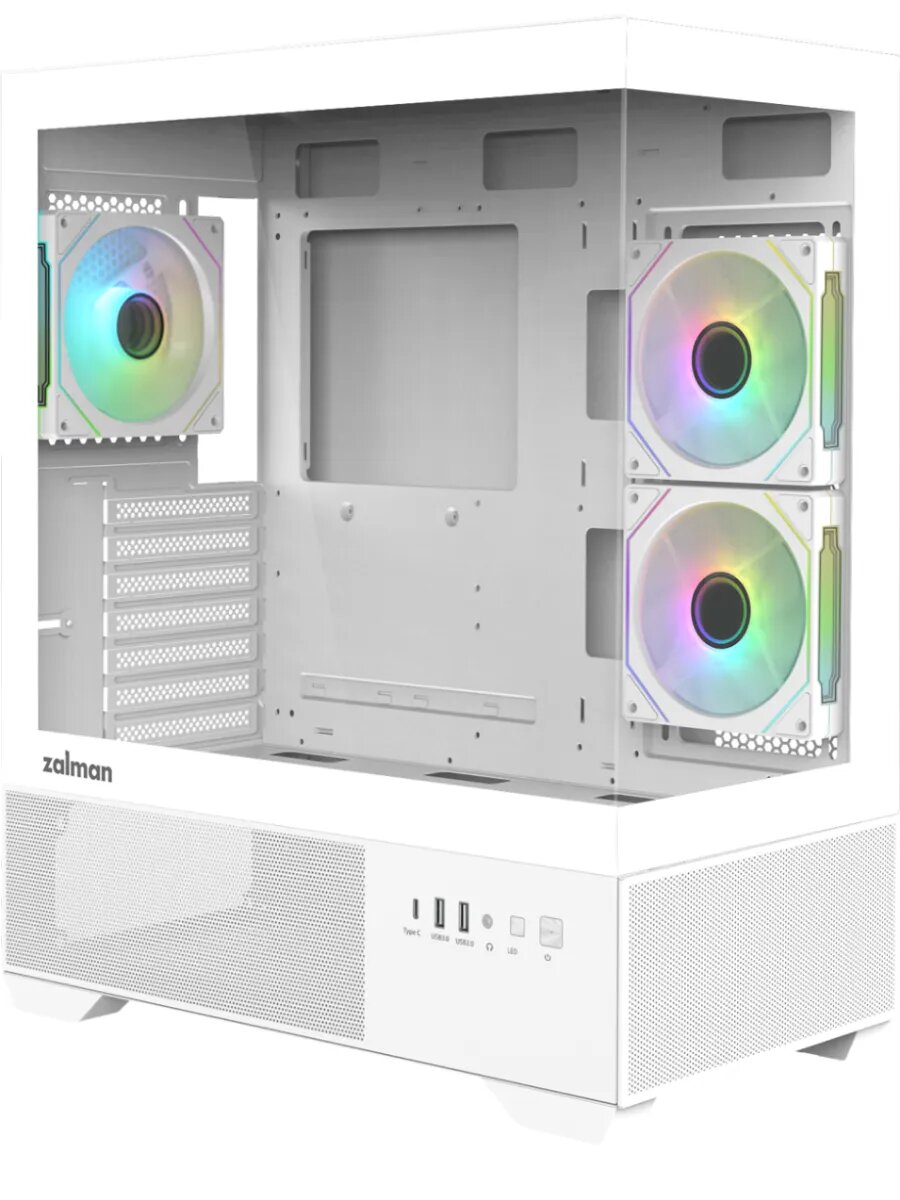Корпус для ПК Zalman Chronix White (ATX, без БП, 1хUSB3.0, 1хUSB2.0, 1хUSB Type-C, с окном)