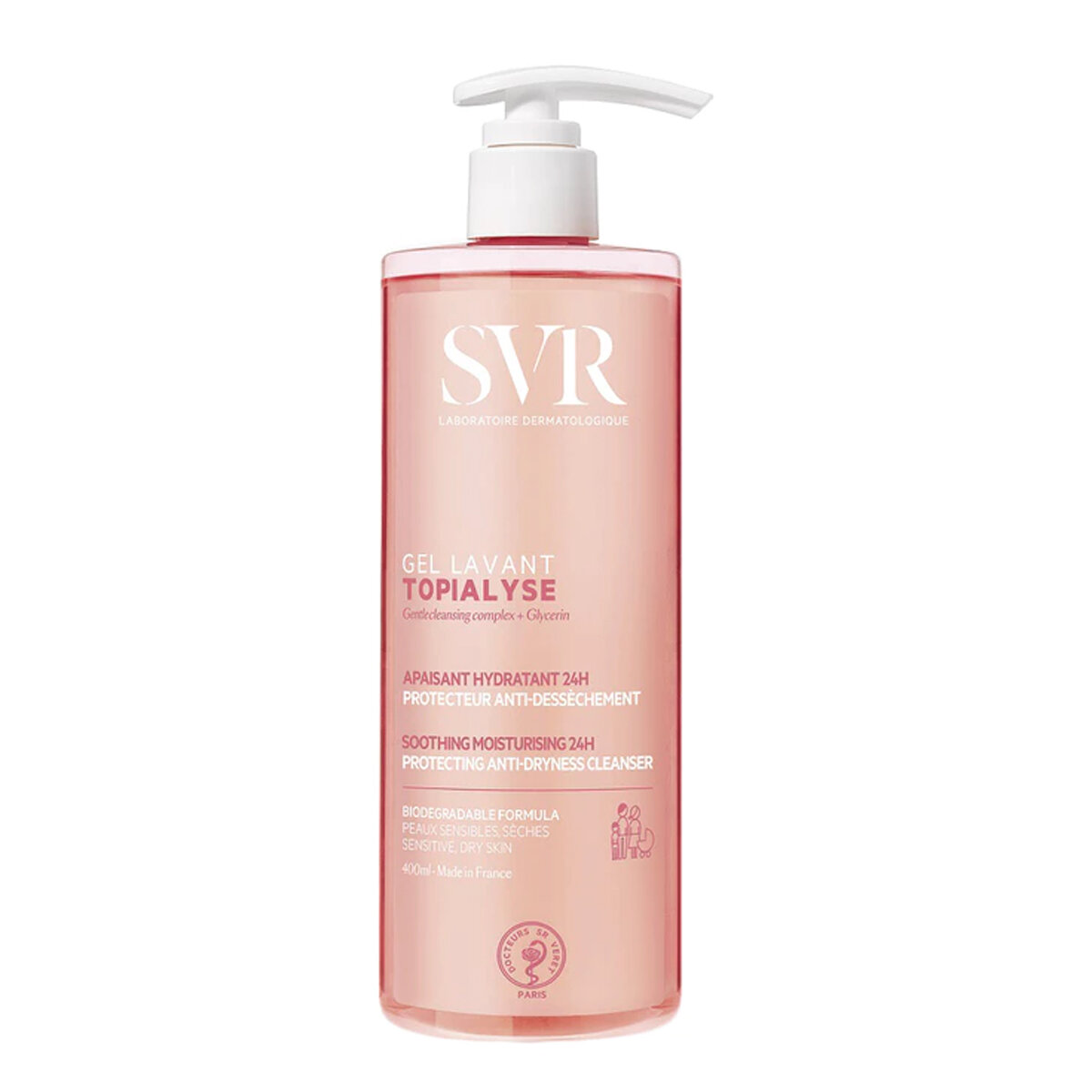 SVR Очищающий гель для лица и тела Topialyse Gel Lavant Гель 400мл