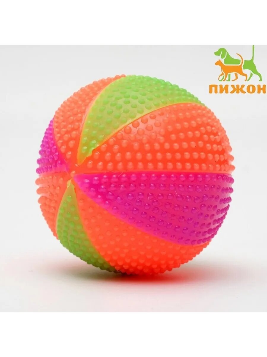 Яркий светящийся мяч для мелких питомцев