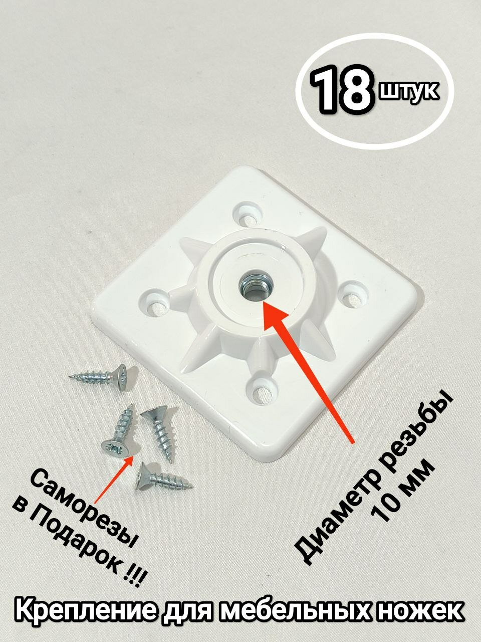 Крепления для круглых ножек стола и табурета
