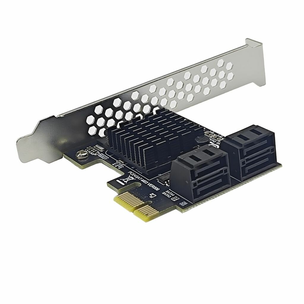 PCIE X1 на 4 порта SATA 3.0 адаптер