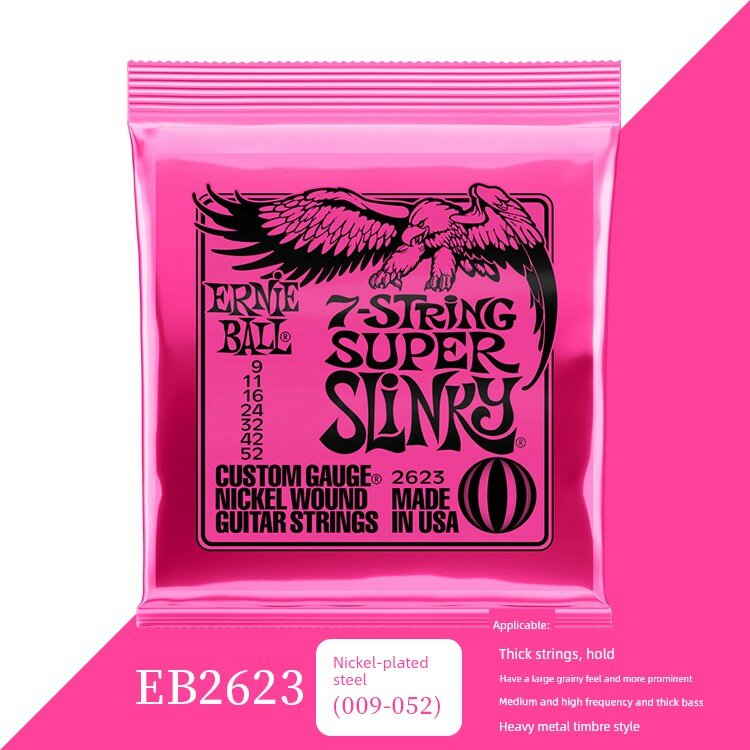 Струны Эрни Болл 2623 Классик, набор 009-052, для электрогитары, яркий звук, продленный срок службы