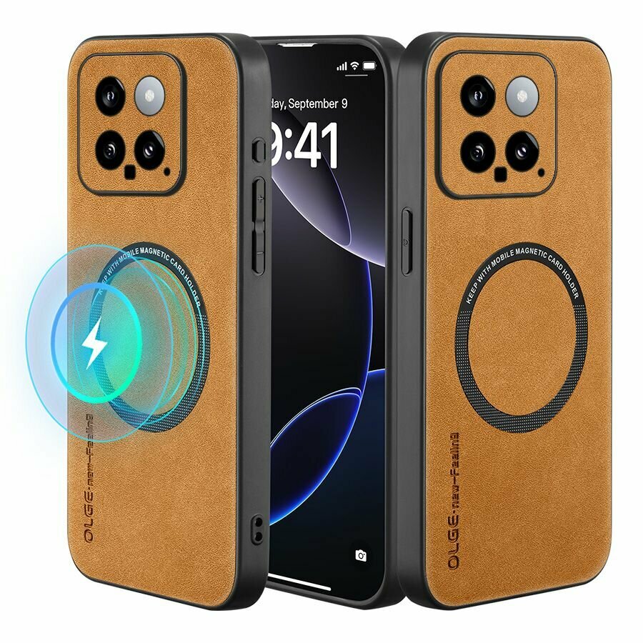 Чехол-Case MagSafe чехол для Xiaomi 14(Сяоми 14) Нескользящий и удобный