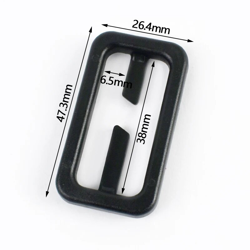 Пластиковая Tri Glide пряжка черная 38 мм XP179-Black