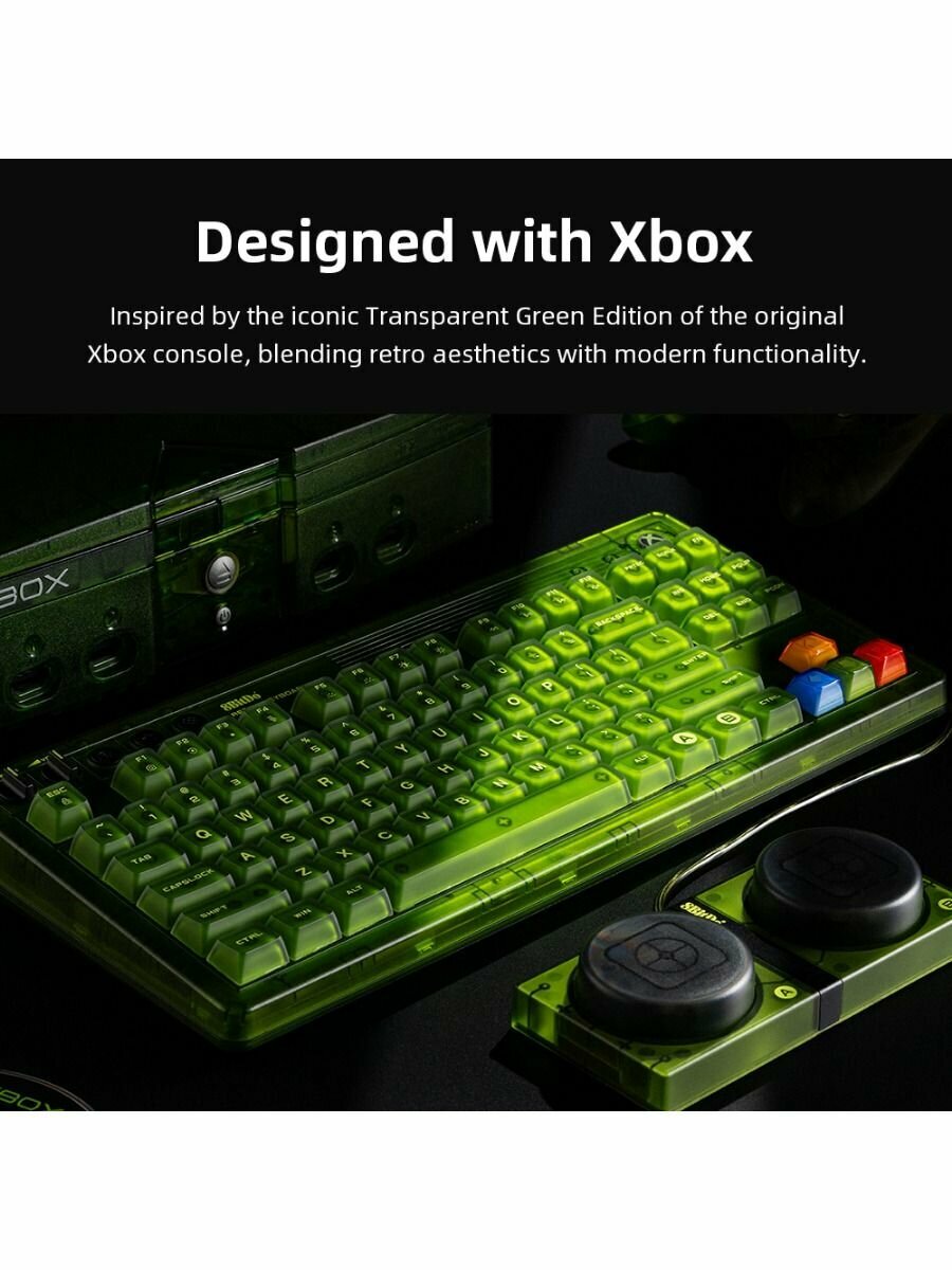 8Bitdo 八位堂 Retro R8 беспроводная мышь зеленая прозрачная с зарядной док-станцией и тройным режимом подключения — фото 1