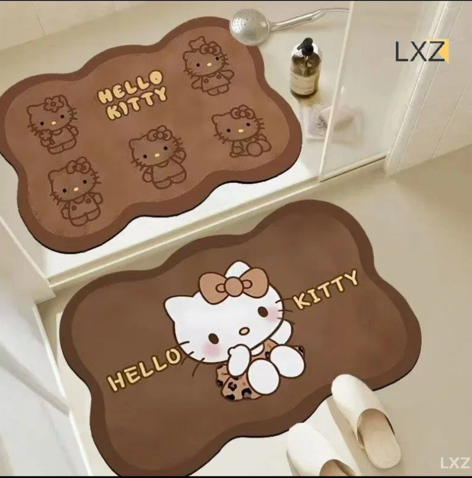 Эксклюзивный комплект ковриков Hello Kitty 40x60 см для ванной и спальни представлен в двух упаковках стиль 7