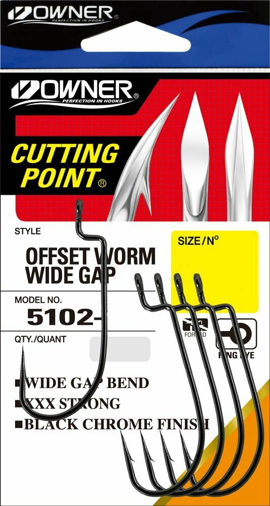 OWNER Крючок Offset Shank Wide Gap BC №5/0 5шт