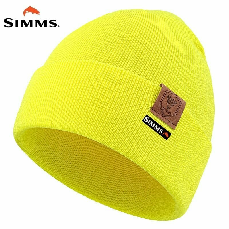 Simms Мужская/женская теплая зимняя шапка, защита ушей для зимней рыбалки, вязаная шапка
