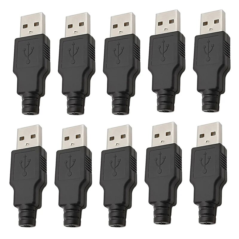 USB-разъемы Type A 4-контактные 10Pcs Black M
