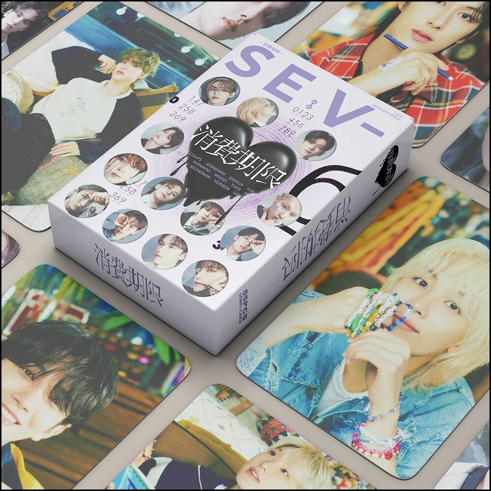 Кпоп Карты SEVENTEEN 55 шт. SEVENTEEN альбом 4TH JAPAN SINGLE Kарточки Севентин плакаты LOMO Cards