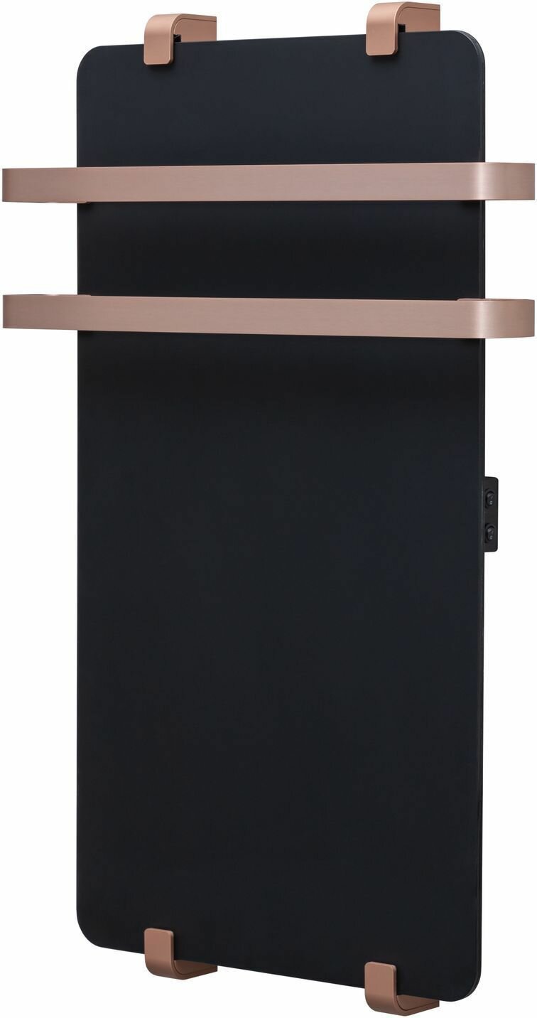 Полотенцесушитель электрический Allen Brau Infinity 80x44 с рейлингом 2.0 и креплением, медь браш