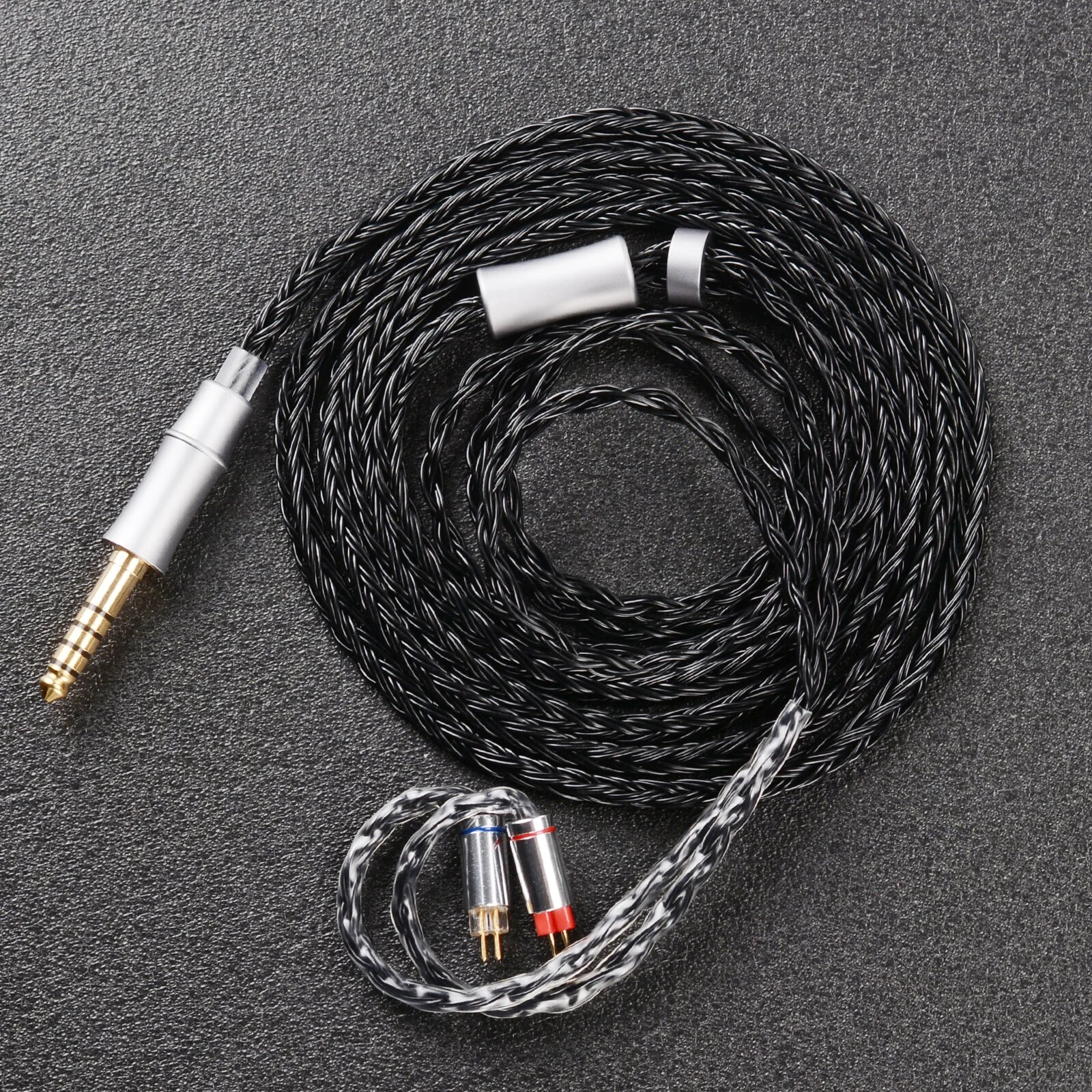 Кабель IEM, 16-жильный посеребренный удерживаемый шнур для наушников, 0,78, 2 контакта, 3,5 мм, стандартный, 4,4 мм, сбалансированный, 1,5 м, кабель для монитора ушей