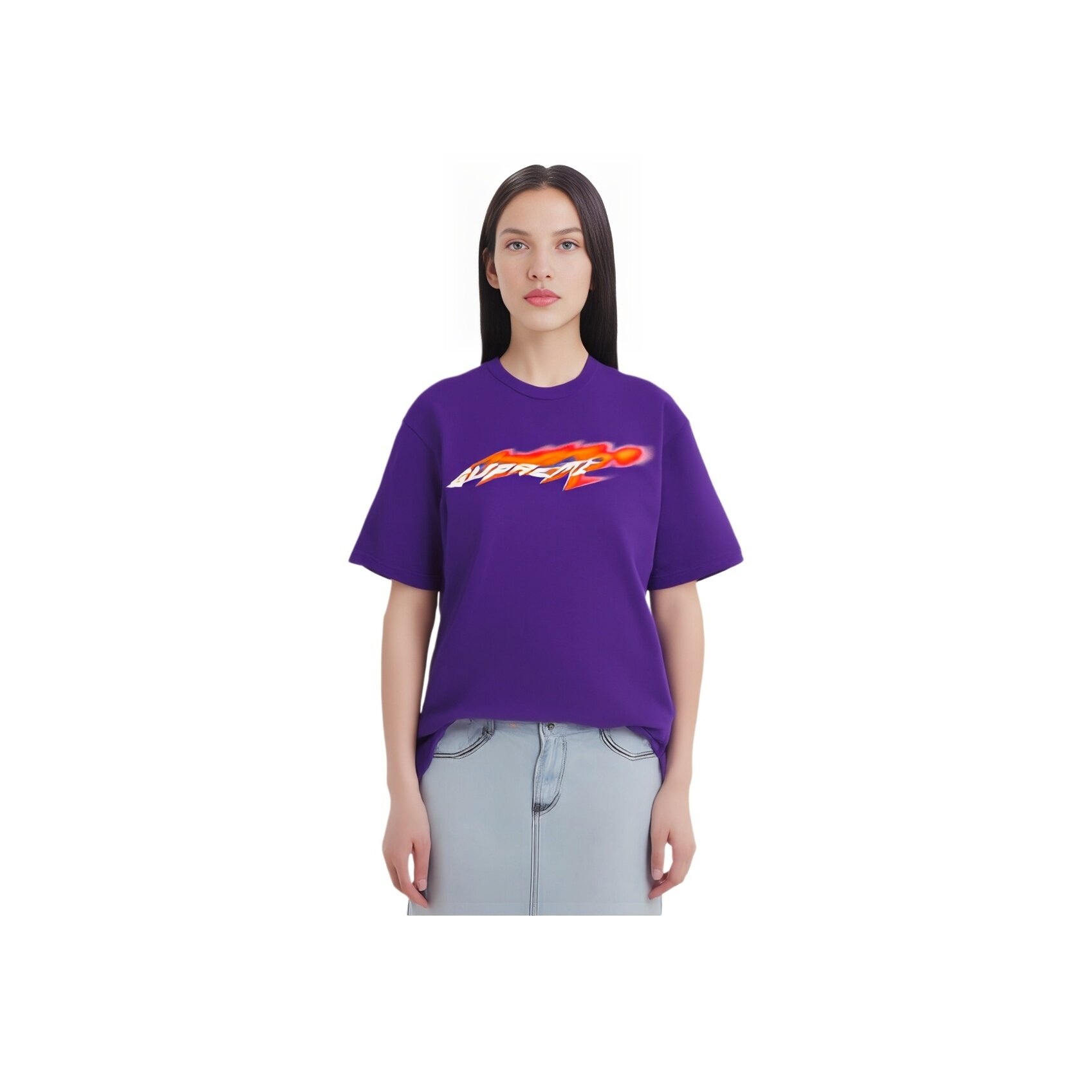 Майка Supreme, размер XL, фиолетовый — фото 1