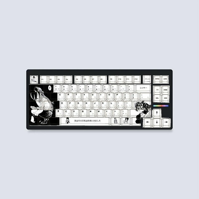 Кейкапы из PBT с высоким содержанием кератина, совместимые с Wooting60, Mage, made68, real67, atk75, ez63, k5 Белые