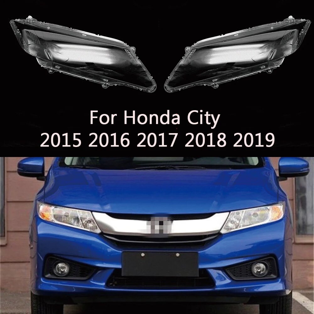 Прозрачный чехол для Honda City 2015 ~ 2019 года, крышка объектива передней фары автомобиля, абажур для авто, стеклянные крышки корпуса лампы 1pcs Right