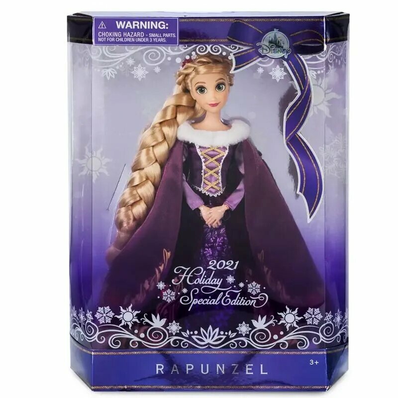 Disney 2021 Holiday Special Edition Rapunzel / Коллекционные Куклы Holiday Special Edition В Модных Костюмах И С Цветочными Аксессуарами Для Волос Могут Принимать Различные Позы По Желанию