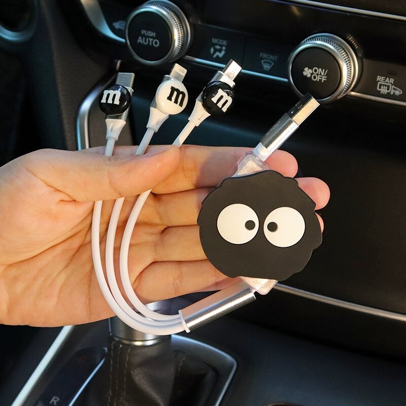 Автомобильное зарядное устройство, быстрая зарядка через прикуриватель, милые брикеты (кабель-адаптеры),