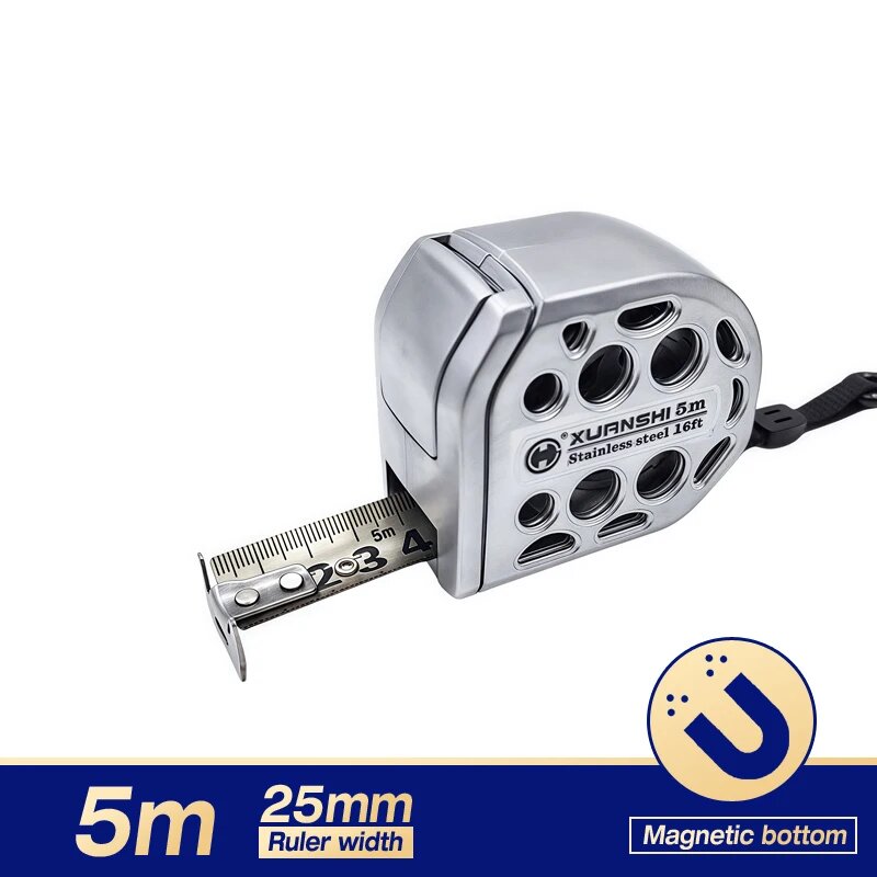 Рулетка магнитная 5м X 25мм, New