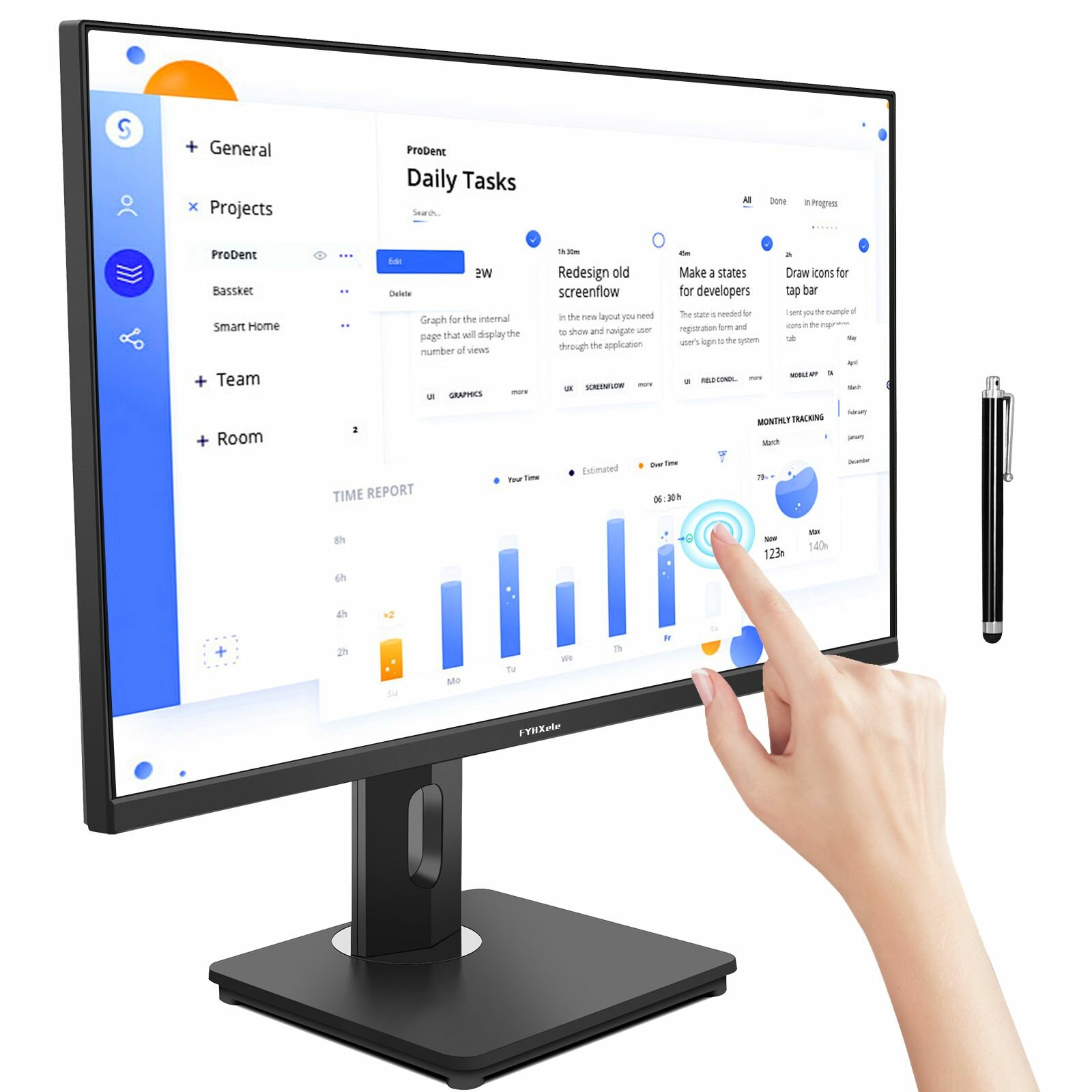 27-дюймовая модель с сенсорным экраном Full HD 75 Гц