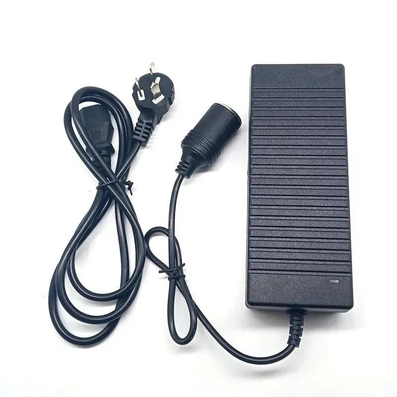 Адаптер от прикуривателя 220В на 12В для подключения автомобильного пылесоса и компрессора к сети дома прикуриватель