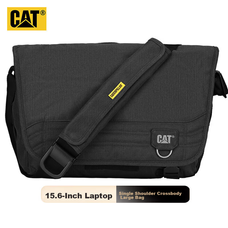 CAT Shoulder Crossbody Bag, Laptop Bag, 15/16 Inch Briefcase, Men's Bag, Black, 83607