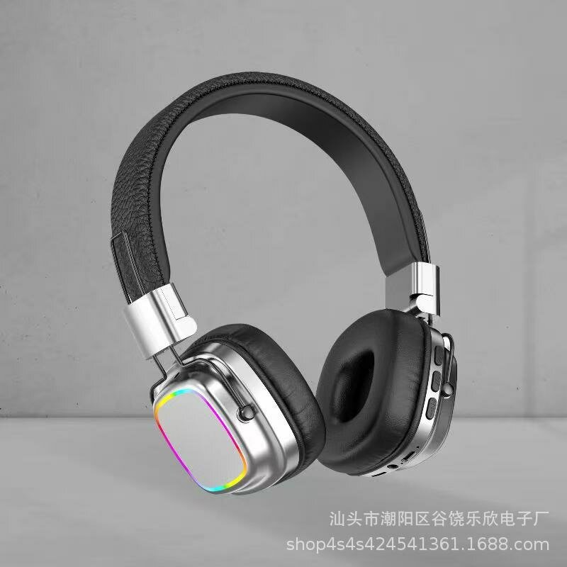 Беспроводная гарнитура bluetooth на головке ретро светящийся сабвуфер шумоподавитель гарнитура