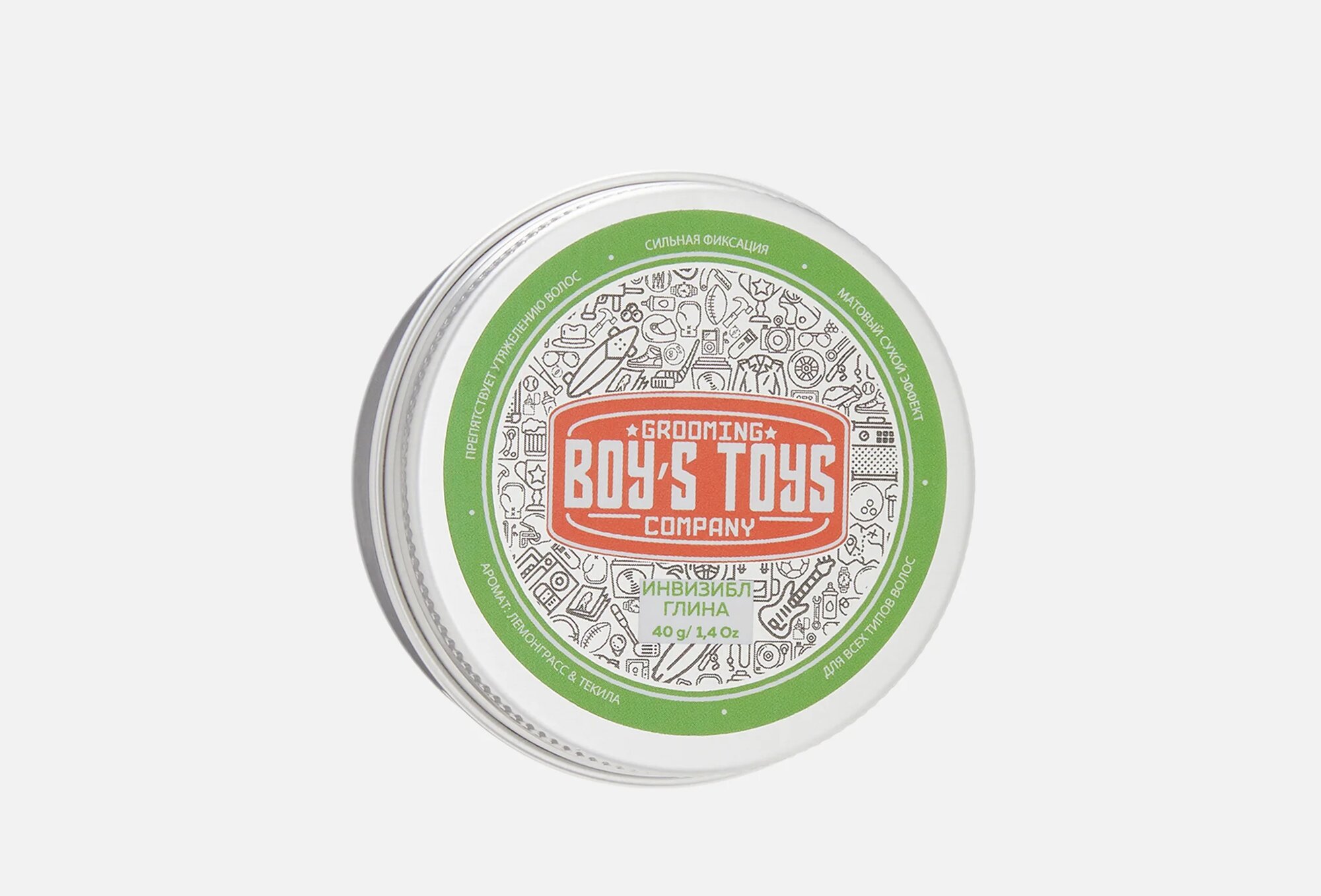 Глина для укладки волос средней фиксации с низким уровнем блеска Invisible Forming Matte Clay, 40 мл